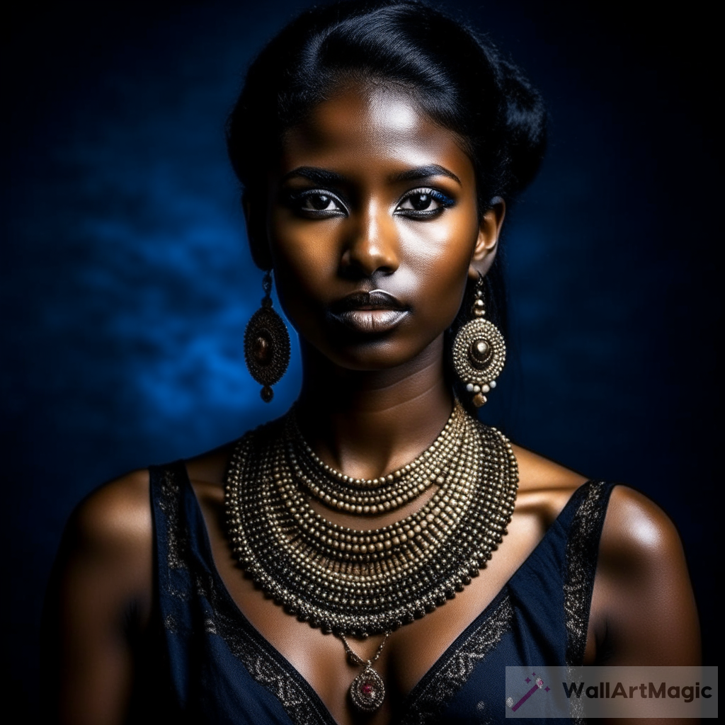 Celebrating the Beauty of Indian Dark Skin: A Captivating Portrait | WallArtMagic